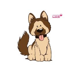 Wandtattoo Kinderzimmer NICI German Shepherd Hund Wandsticker Tiere Hunde Wandaufkleber in S-XXL Baby, Junge & M&auml;dchen
