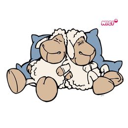 Wandtattoo Kinderzimmer NICI Schaf Jolly M&auml;h Babyzimmer Wandsticker Schaf Baby, Junge & M&auml;dchen Kinder Wandaufkleber in S-XXL Tiere