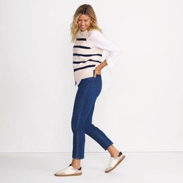 LANDS' END Straight Fit Recover High Waist Jeans, Damen,  Blau, Baumwoll-Mischung, by Lands' End