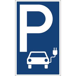 Parkplatzkennzeichen, Kunststoff, P / Elektrofahrzeug, LxH 150 x 250 mm kaiserkraft