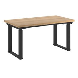 ANKE Werkbank, elektrisch h&ouml;henverstellbar, H&ouml;henverstellbar 695 - 1350 mm, Buche-Multiplexplatte/schwarz, Breite 1500 mm