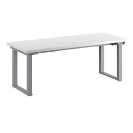 ANKE Werkbank, elektrisch h&ouml;henverstellbar, H&ouml;henverstellbar 695 - 1350 mm, Kunststoffschichtplatte/grau, Breite 2000 mm
