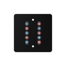 ChamSys GeNetix 10Scene Wall Plate v2 (Dual Pack), EU - Black