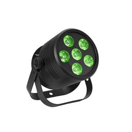 Eurolite LED Silent Par 6 QCL Floor sw, LED-Floorspot mit RGB/WW-Farbmischung