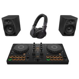 AlphaTheta DDJ-FLX2 - House Party Starter Bundle - DDJ-FLX2 + HDJ-CUE1 + DM-40D