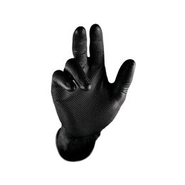 GRIPPAZ Nitrilhandschuh GRIPPAZ 246BK-EN Unisex Damen Herren L Schwarz