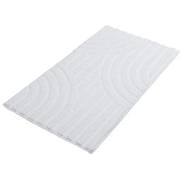 Badematte OTTO HOME "Regona Scandi, Badvorleger, Badezimmer Teppich, Duschvorleger", wei&szlig;, H:10mm, Polyester, Badematten, Badematte, Badteppich, Uni Farben, Hoch-Tief-Effekt, modernes Muster, Zen
