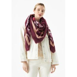 Modetuch Codello "Codello Tuch", Damen, rot, Obermaterial: 100% Polyacryl PAN., Modet&uuml;cher, Helles Weihnachtsmuster