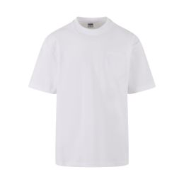 T-Shirt Urban Classics "Urban Classics Tall Pocket Tee", Jungen, Gr. L, wei&szlig;, 100% Baumwolle, unifarben, oversize, Rundhals, Shirts T-Shirt