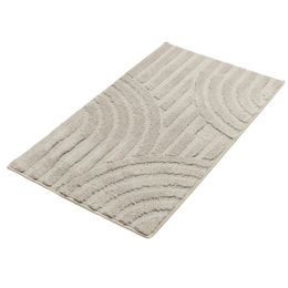 Badematte OTTO HOME "Regona Scandi, Badvorleger, Badezimmer Teppich, Duschvorleger", taupe, H:10mm, Polyester, Badematten, Badematte, Badteppich, Uni Farben, Hoch-Tief-Effekt, modernes Muster, Zen