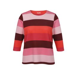 Sweatshirt Via Appia Due "Via Appia Due Sweatshirt", Damen, Gr. 50, bunt (rosa multicolor), Obermaterial: 53% Viskose CV. 41% Polyester PES. 6% Elasthan EL., regular fit, Rundhals, Sweatshirts Sweatshirt, in Gro&szlig;e Gr&ouml;&szlig;en