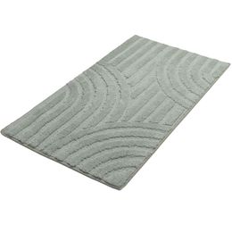 Badematte OTTO HOME "Regona Scandi, Badvorleger, Badezimmer Teppich, Duschvorleger", salbei, H:10mm, Polyester, Badematten, Badematte, Badteppich, Uni Farben, Hoch-Tief-Effekt, modernes Muster, Zen