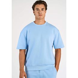 Kurzarmshirt LINDBERGH "T-Shirt (Kurzarm) Oversize Fit", Jungen, Gr. L, lt blau, Obermaterial: 60% Baumwolle, 40% Polyester, unifarben, oversize, Rundhals, Shirts