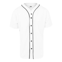 Kurzarmshirt Urban Classics "Urban Classics Herren Baseball Mesh Jersey", Jungen, Gr. XXL, wei&szlig; (wei&szlig;, schwarz), 100% Polyester, unifarben, loose fit, V-Ausschnitt, Shirts