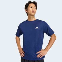T-Shirt adidas Performance "WORKOUT ESSENTIALS BASE", Herren, Gr. L, dunkelblau, Obermaterial: 100% Polyester, Rundhals, Shirts T-Shirt, regul&auml;re Passform, mit Climacool Technologie