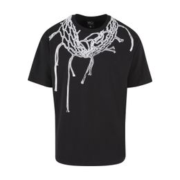 T-Shirt K1x "K1x Herren KXM241-012-1 K1x Net Tee", Jungen, Gr. M, schwarz, 100% Baumwolle, bedruckt, normal, Rundhals, Shirts T-Shirt