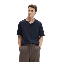 Marc O'Polo T-Shirt MARC O'POLO "aus softem Slub-Jersey", Jungen, Gr. S, blau (schwarz navy), Obermaterial: 100% Baumwolle, unifarben, Basic, regular fit, Serafino, Shirts T-Shirt