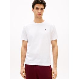 T-Shirt, Jungen, Gr. L (52), 3x sortiert wei&szlig;, Jersey, Obermaterial: 100% Baumwolle, Tommy Hilfiger Underwear, unifarben, regular fit normal, Rundhals, eingesetzt abgesteppte Kante, Shirts T-Shirt, 3er Pack - Regular fit mit Rundhalsausschnitt