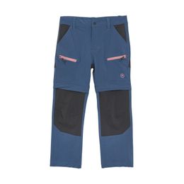 Zip-off-Hose Color Kids "Zip-off-Hose COPants", M&auml;dchen, Gr. 104, N-Gr, blau (vintage indigo), Obermaterial: 95% Nylon NY. 5% Elasthan EL., Hosen