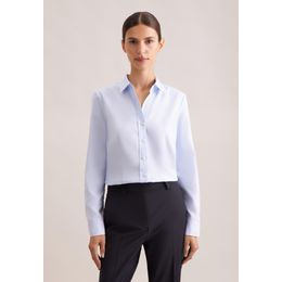 Hemdbluse Seidensticker "Schwarze Rose", Damen, Gr. S (36), hellblau, 100% Baumwolle, unifarben, slim fit, ohne Ausschnitt, Blusen Hemdbluse, 1/1 Kragen Uni