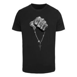 T-Shirt MisterTee "MisterTee Faith Meets Strength Tee", Jungen, Gr. 3XL, schwarz, 100% Baumwolle, bedruckt, normal, Rundhals, Shirts T-Shirt