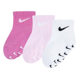 Socken Nike Sportswear "NHN 3PK INF/TODD GRIPPER QTR S", M&auml;dchen, Gr. 86, magic flaming, Baumwollmischung, Socken Socken, f&uuml;r Babys, dreierpack, mit Elasthan-Anteil