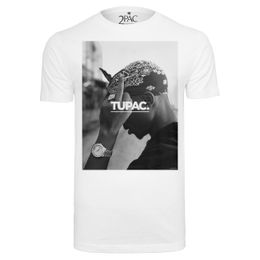 Merchcode Herren Kurzarmshirt "Merchcode Herren 2Pac F*ck The World Tee"wei&szlig;, Gr. S, bedruckt, 100% Baumwolle, Shirts