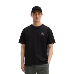 Marc O'Polo T-Shirt MARC O'POLO "mit saisonalem R&uuml;ckenprint", Jungen, Gr. L, schwarz, Obermaterial: 100% Baumwolle, unifarben, Basic, relaxed fit, Rundhals, normaler Saum, Shirts T-Shirt