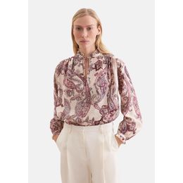 R&uuml;schenbluse Seidensticker, Damen, Gr. M (38), rosa, 85% Viskose, 15% Polyamid, gemustert, regular fit, Rundhals, Blusen, 1/1 Rundhals Druck