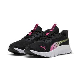 Sneaker Puma "FLEXFOCUS LITE MODERN BLAZE FADE JR", Jungen, Gr. 36, schwarz (Puma schwarz, pink opal, Puma wei&szlig;), Textil, Schuhe Sneaker