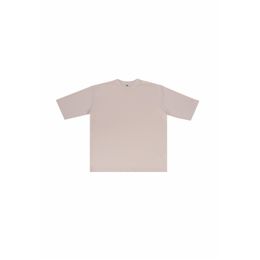T-Shirt DROPSIZE "Dropsize Loose Fit T-Shirt", Jungen, Gr. L, beige (coconut milk), 52% Baumwolle, 48% Polyester, unifarben, loose fit, Rundhals, Shirts T-Shirt