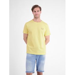 T-Shirt Lerros "Baumwoll-T-Shirt mit bequemem Rundhalsausschnitt und Print", Jungen, Gr. L, lemon water, 100% Baumwolle, Rundhals, Shirts T-Shirt