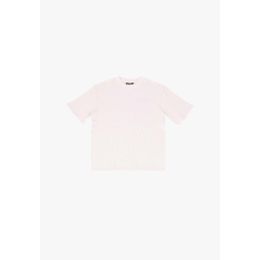 T-Shirt DROPSIZE "Dropsize WAFFLE SHIRT", Jungen, Gr. L, wei&szlig; (light grau), 100% Baumwolle, unifarben, oversize, Rundhals, Shirts T-Shirt