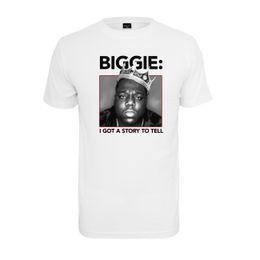 T-Shirt Merchcode "Merchcode Herren Biggie Crown Tee", Jungen, Gr. M, wei&szlig;, 100% Baumwolle, bedruckt, normal, Rundhals, Shirts T-Shirt
