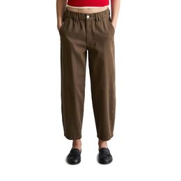 Marc O'Polo Chinohose MARC O'POLO DENIM "aus Organic-Cotton-Lyocell-Twill", Damen, Gr. L, Normalgr&ouml;&szlig;en, hazelnut braun, Twill, Obermaterial: 81% Baumwolle, 18% Lyocell, 1% Elasthan. Futter: 100% Baumwolle, unifarben, relaxed fit kn&ouml;chelfrei, Hosen Chinohose
