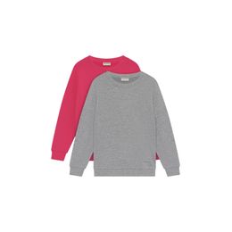 Longpullover Minymo "Sweater MISweatshirt", M&auml;dchen, Gr. 146, pink (beetroot lila), Obermaterial: 60% Baumwolle CO. 40% Polyester PES., Pullover Longpullover