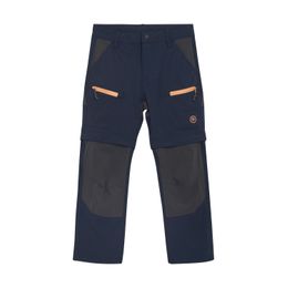 Zip-off-Hose Color Kids "Zip-off-Hose COPants", M&auml;dchen, Gr. 104, N-Gr, blau (total eclipse), Obermaterial: 95% Nylon NY. 5% Elasthan EL., Hosen