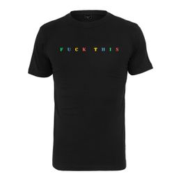 T-Shirt MisterTee "MisterTee Herren Fuck This Tee", Jungen, Gr. M, schwarz, 100% Baumwolle, unifarben, normal, Rundhals, Shirts T-Shirt