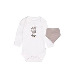Erstausstattungspaket Liliput "Babyccino Club", M&auml;dchen, Gr. 50/56, wei&szlig;, beige, 100% Baumwolle, KOB Set-Artikel Erstausstattungspaket, mit niedlichem Halstuch
