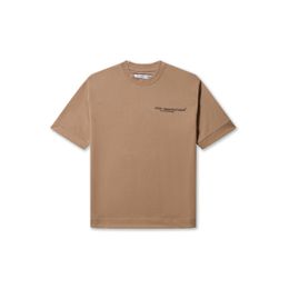 T-Shirt IRASUTO STUDIOS "Irasuto Studios CORE LOGO T-SHIRT", Jungen, Gr. L, mocha, 70% Polyester, 30% Baumwolle, bedruckt, oversize, Rundhals, Shirts T-Shirt