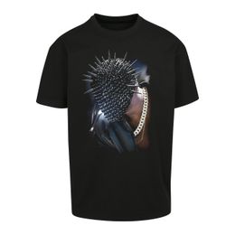 T-Shirt "Upscale by Mister Tee Herren Thorned Mask Oversize Tee", Jungen, Gr. L, schwarz, 100% Baumwolle, UPSCALE BY MISTER TEE, unifarben, normal, Rundhals, Shirts T-Shirt