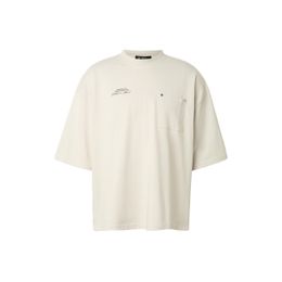 T-Shirt DROPSIZE "Dropsize HEAVY OVERSIZE POCKET T-SHIRT", Jungen, Gr. L, light grau, 100% Baumwolle, unifarben, oversize, Rundhals, Shirts T-Shirt