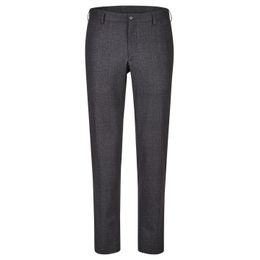Anzughose HECHTER PARIS "HECHTER PARIS FM Hose", Herren, Gr. 48, N-Gr, grau (carbon), Obermaterial: 90% Polyester PES. 5% Viskose CV. 5% Elasthan EL., regular fit, Hosen Anzughose, in melierter Optik