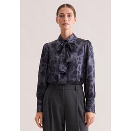 Klassische Bluse Seidensticker, Damen, Gr. M (38), grau, 100% Viskose, gemustert, regular fit, ohne Ausschnitt, Blusen, 1/1 Kragen Druck