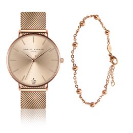 Quarzuhr AMELIA PARKER "SAA2-2", rose gold, Armbanduhren, Damen, Quarzuhr
