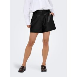 Shorts Only "ONLCORA SHORTS OTW", Damen, Gr. M (38), N-Gr, schwarz, Web, Obermaterial: 100% Polyester, unifarben, kurz, Hosen Shorts