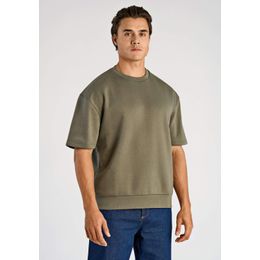 Kurzarmshirt LINDBERGH "T-Shirt (Kurzarm) Oversize Fit", Jungen, Gr. L, army, Obermaterial: 60% Baumwolle, 40% Polyester, unifarben, oversize, Rundhals, Shirts