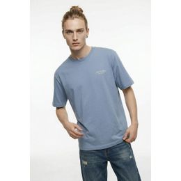 Jack & Jones PlusSize Rundhalsshirt "JJEARCHIVE GRAPHIC TEE SS O-NECK PLS", Jungen, Gr. 4XL, blau mirage, Jersey, Obermaterial: 100% Baumwolle, JACK & JONES PLUSSIZE, bedruckt, regular fit normal, Rundhals, Shirts Rundhalsshirt, Baumwolle, regular fit