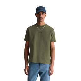 Marc O'Polo T-Shirt MARC O'POLO DENIM "aus schwerem Bio-Baumwoll-Jersey", Jungen, Gr. L, schwarz moss, Obermaterial: 96% Baumwolle, 4% Elasthan, unifarben, Basic, relaxed fit, Rundhals, normaler Saum, Shirts T-Shirt