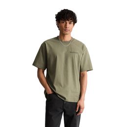 Marc O'Polo T-Shirt MARC O'POLO DENIM "mit R&uuml;ckenprint", Jungen, Gr. S, chalky sage, Obermaterial: 100% Baumwolle, unifarben, Basic, relaxed fit, Rundhals, normaler Saum, Shirts T-Shirt